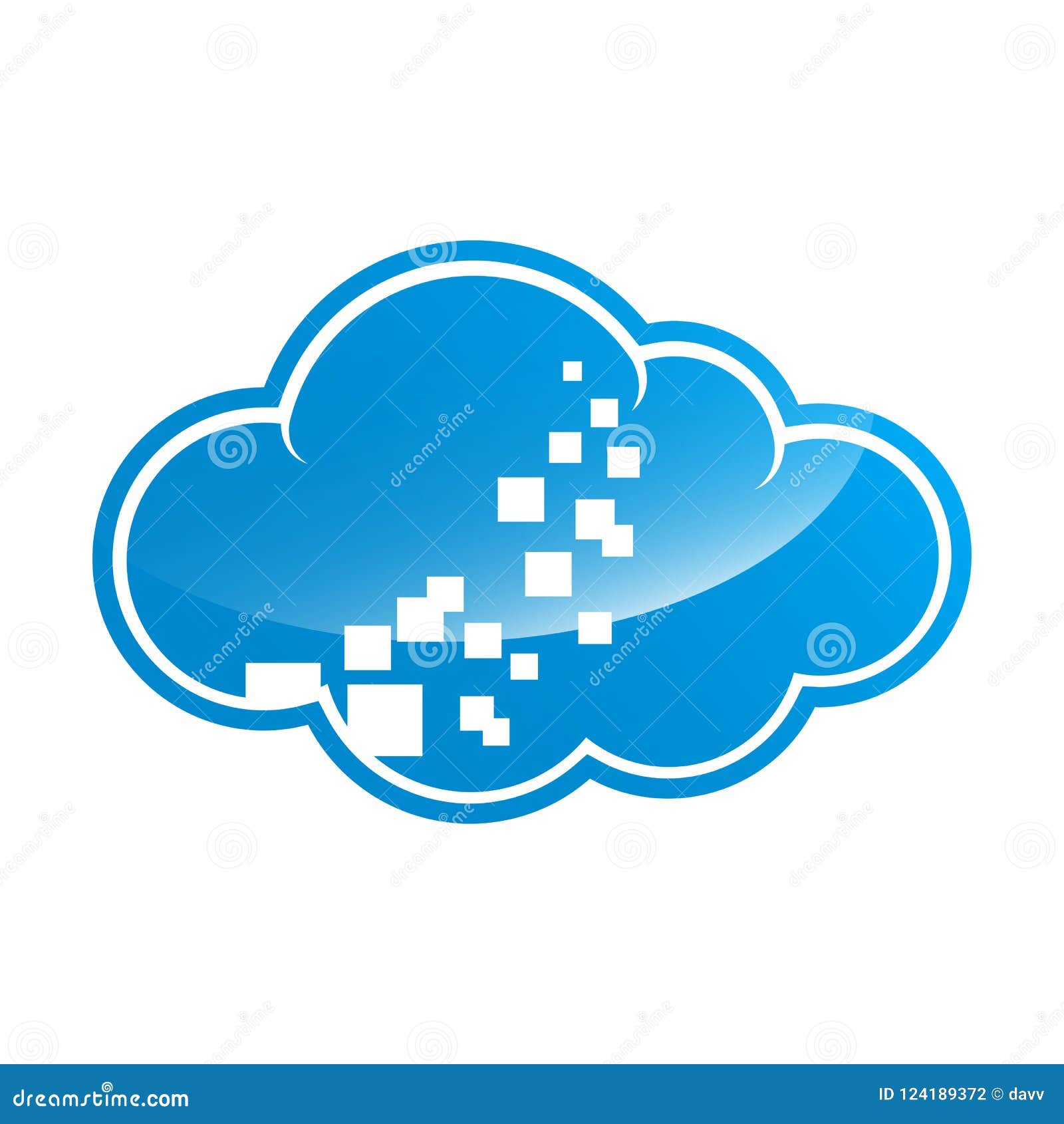 Blue Cloud Symbol ,big Data Cloud Logo,big Cloud Technology Logo Stock ...