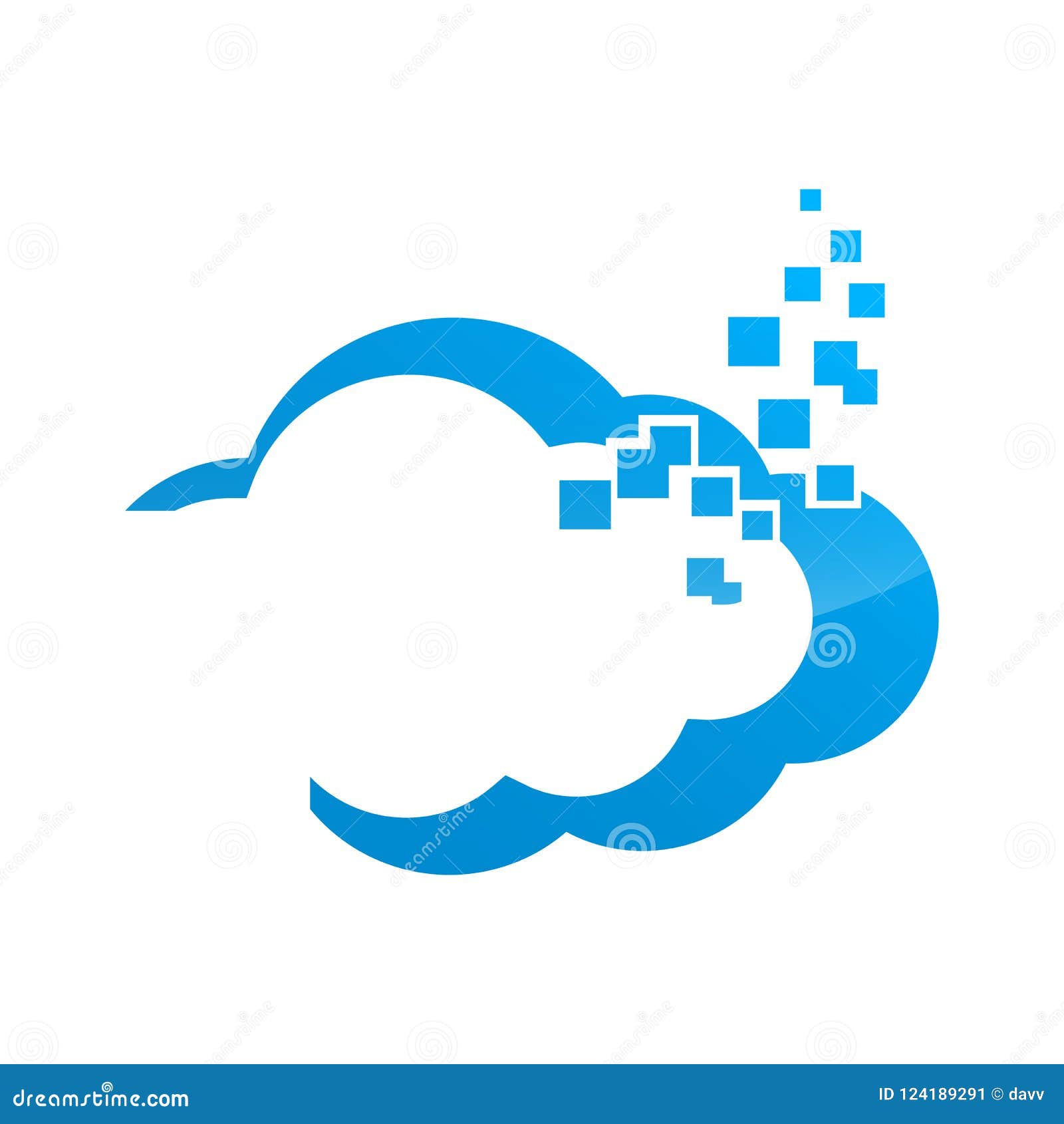 Blue Cloud Symbol ,big Data Cloud Logo,big Cloud Technology Logo Stock ...