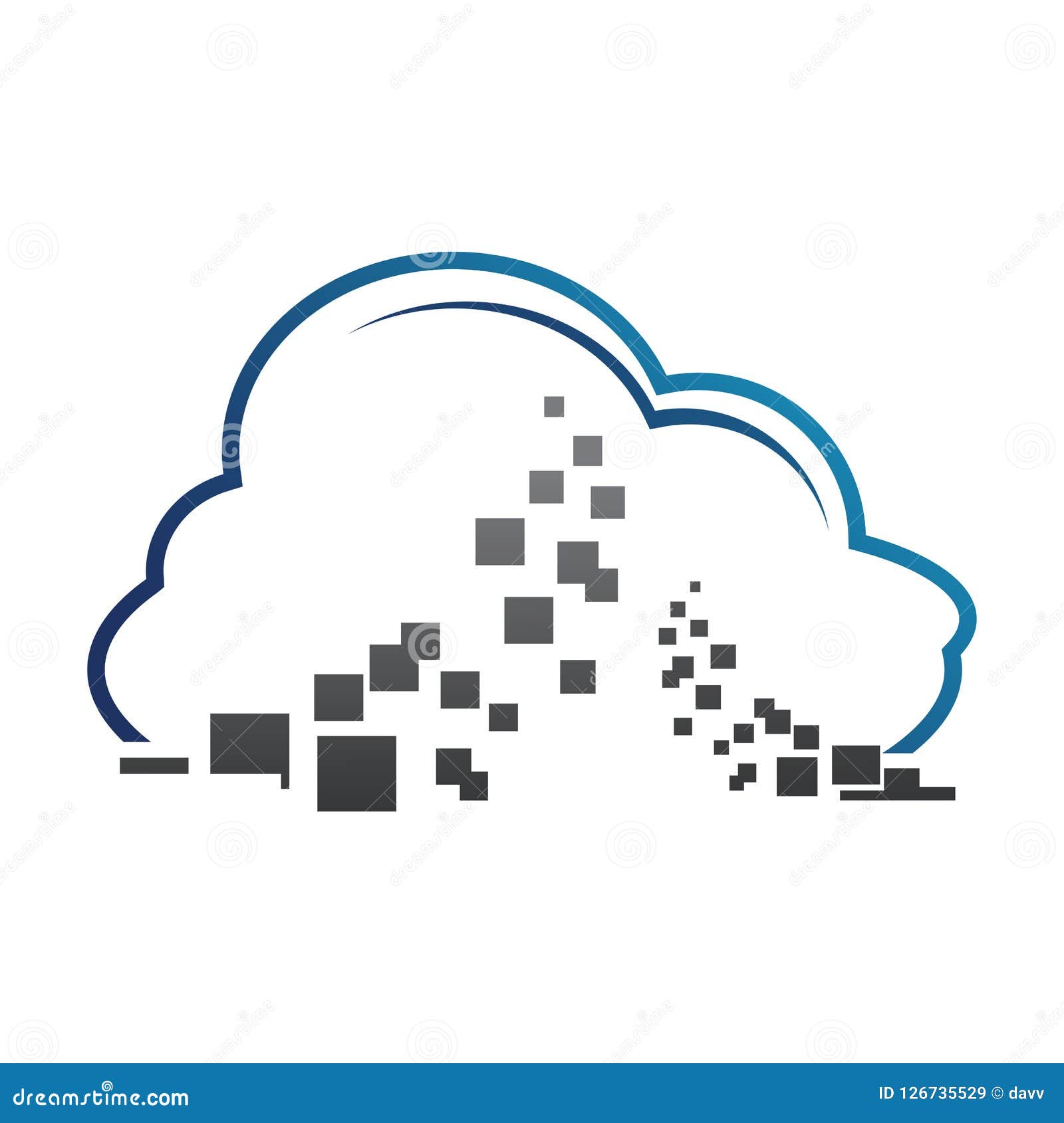 Blue Cloud Symbol ,big Data Cloud Logo,big Cloud Technology Logo Stock ...