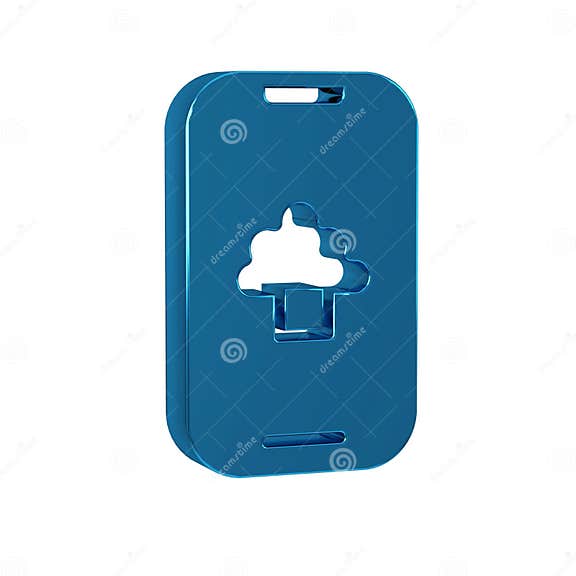 Blue Cloud Technology Data Transfer and Storage Icon Isolated on Transparent Background. Stock ...