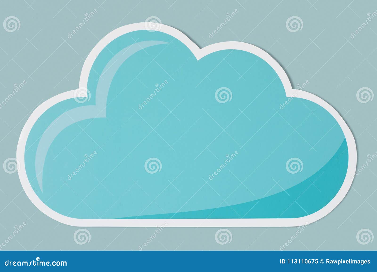 Blue Cloud Technology Symbol Icon Stock Illustration - Illustration of ...