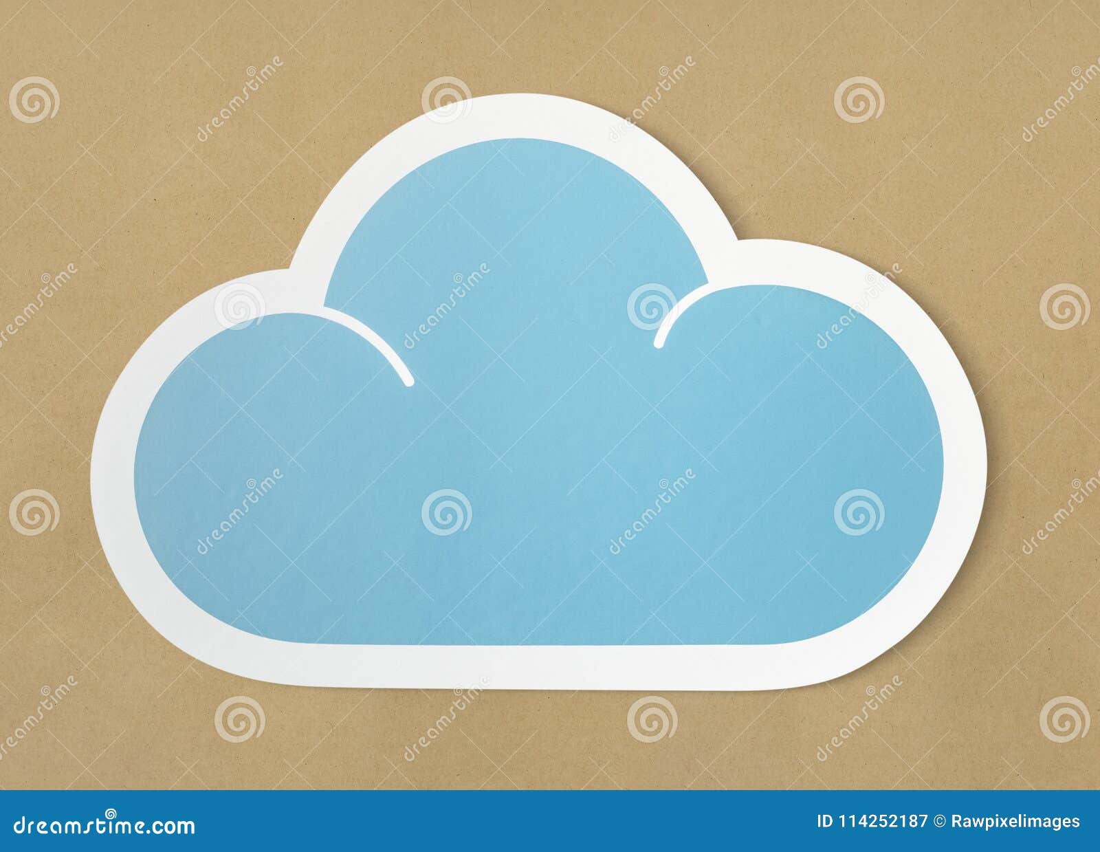 Blue Cloud Technology Symbol Icon Stock Image - Image of icon, digital ...