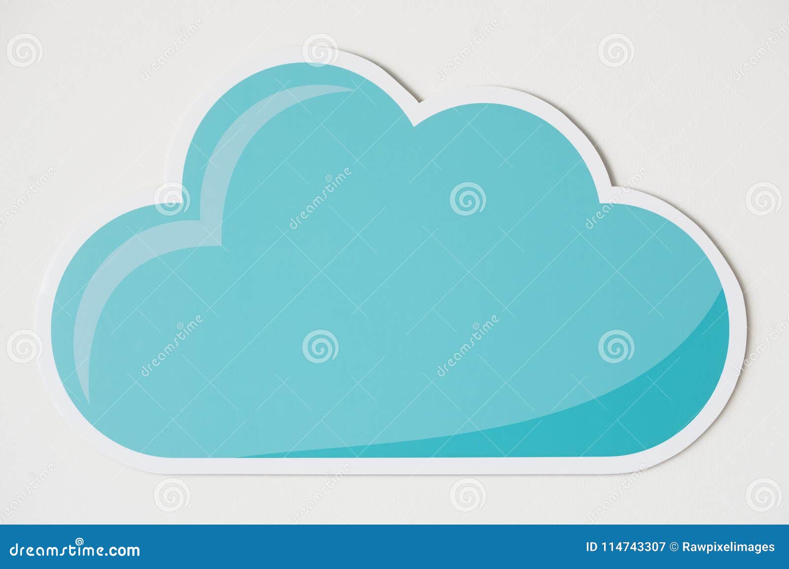Blue Cloud Technology Symbol Icon Stock Illustration - Illustration of ...