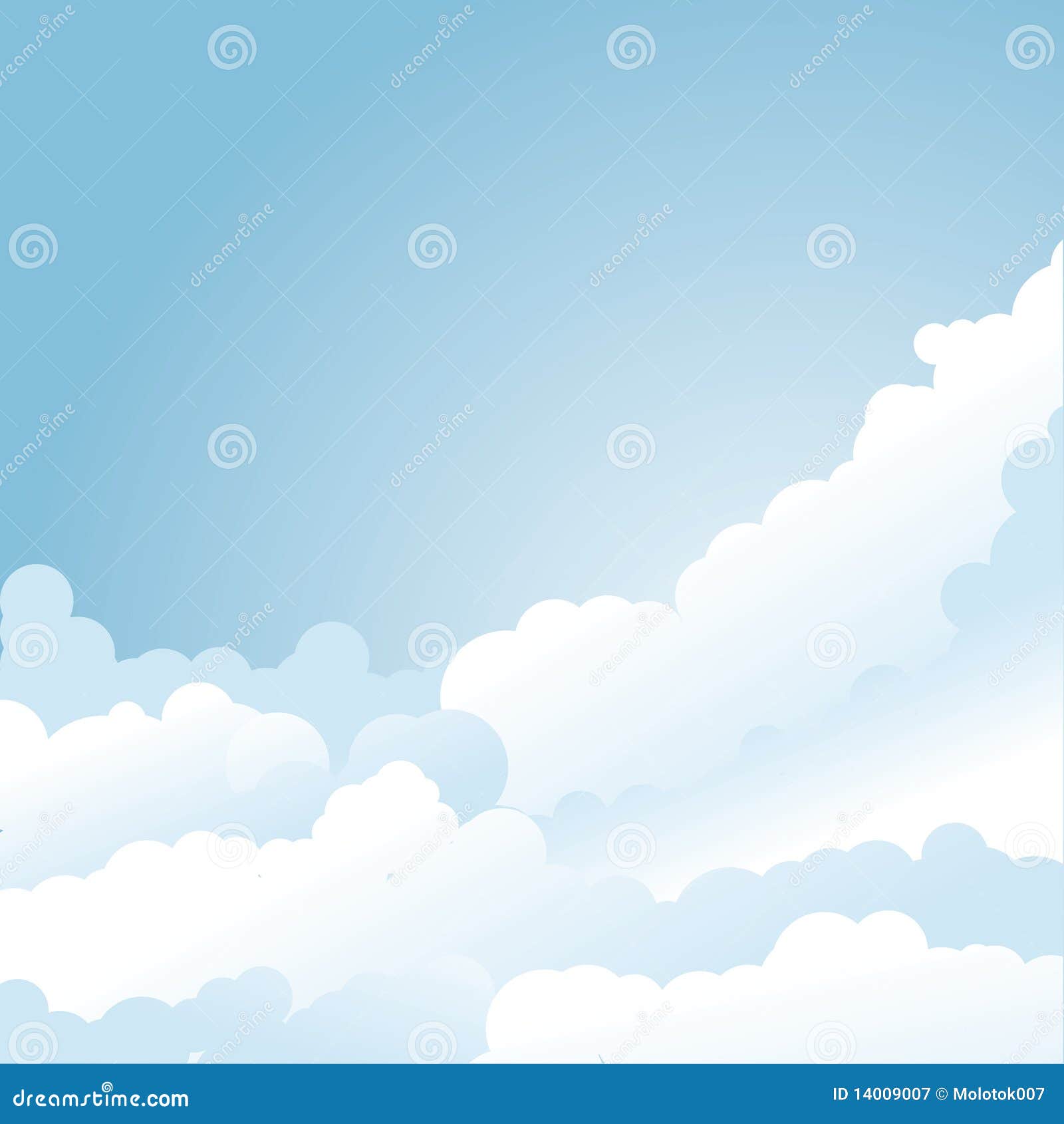 Blue cloud vector stock vector. Illustration of nature - 14009007