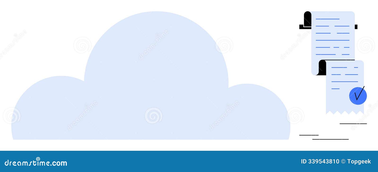 A Vertical Checklist With Blue Checkmarks And Lines For Text On A White ...