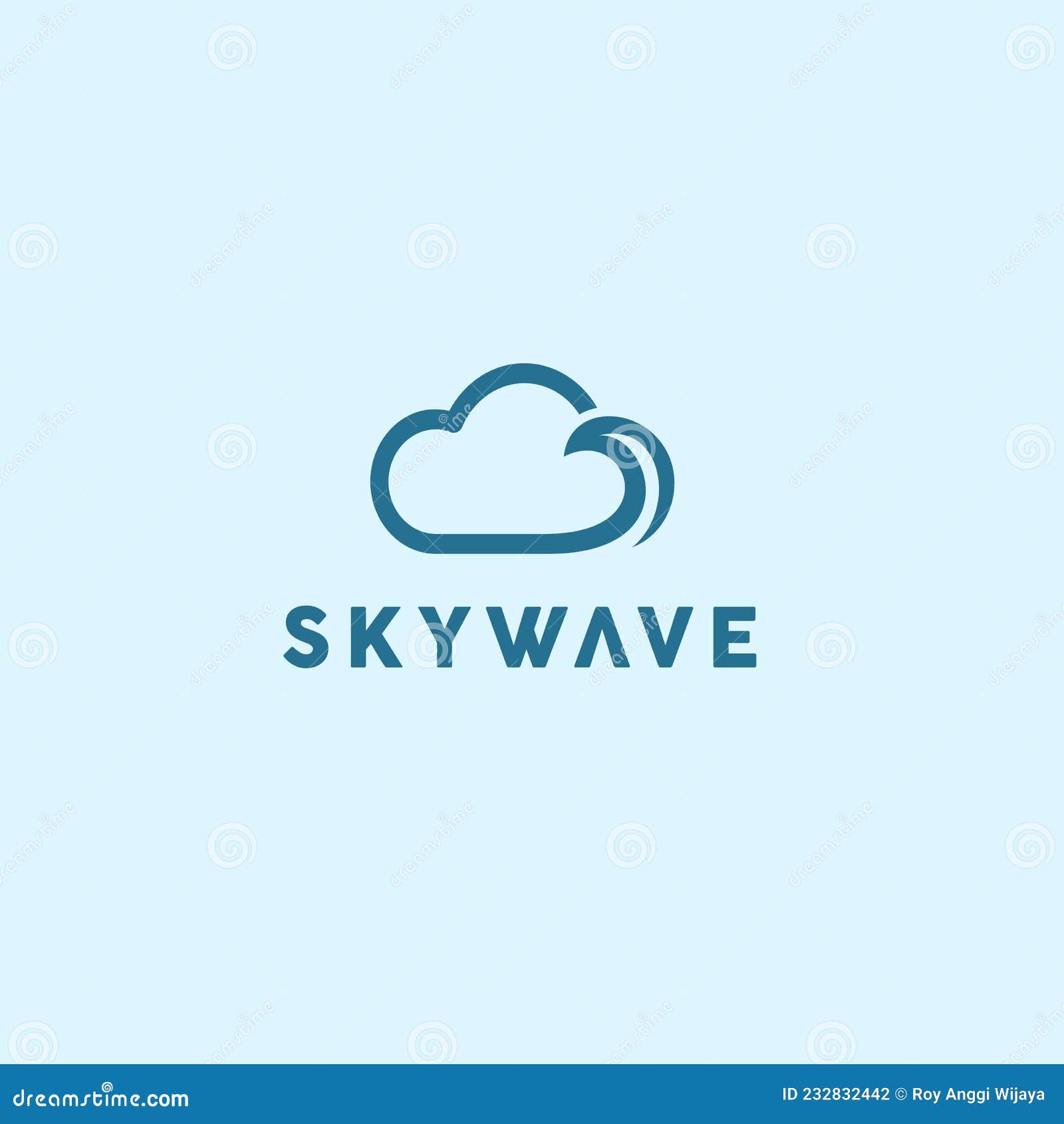 Cloud Wave Logo Design stock vector. Illustration of coast - 232832442