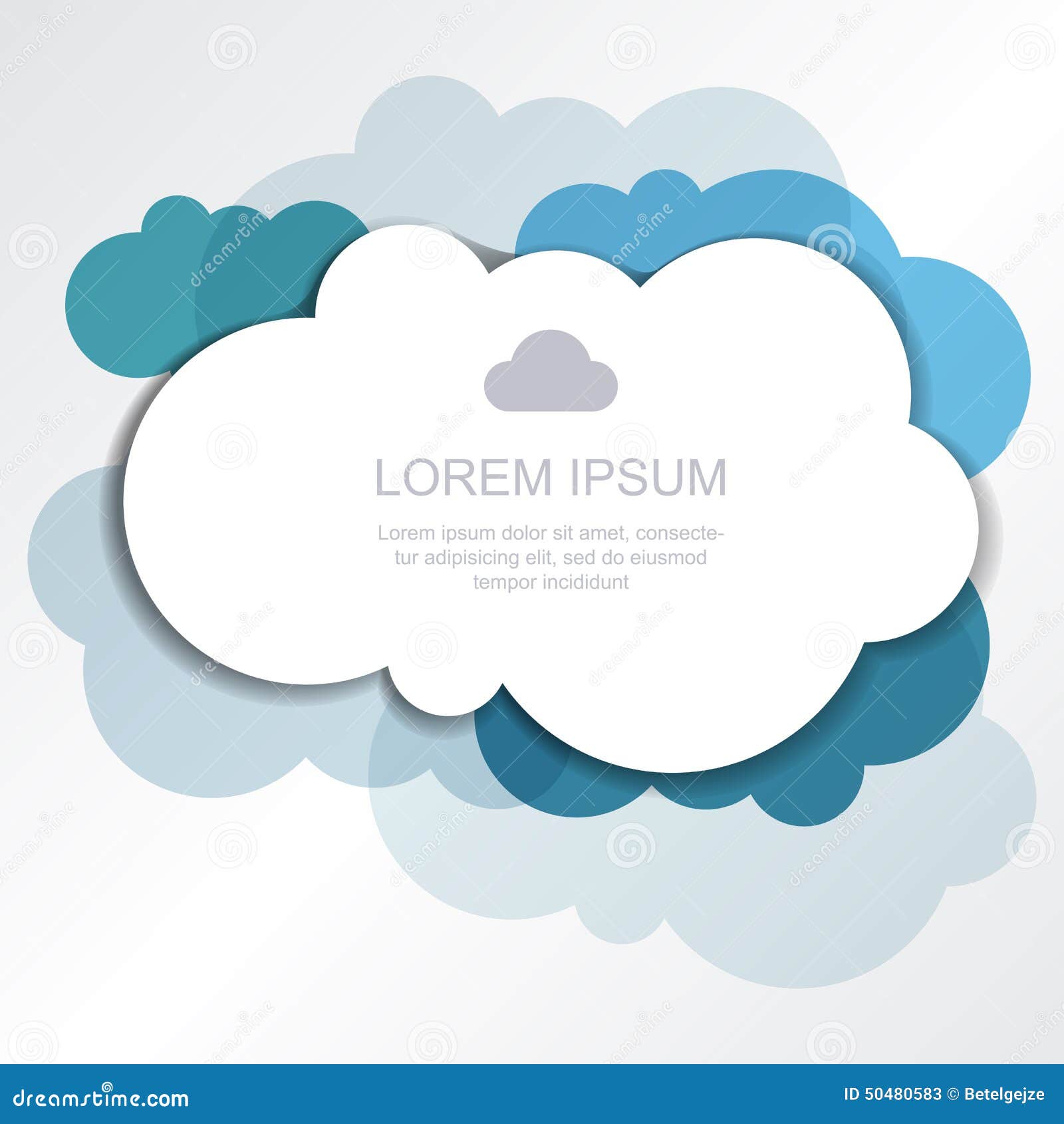 Blue Clouds Background. Vector Illustration, Modern Template Design ...