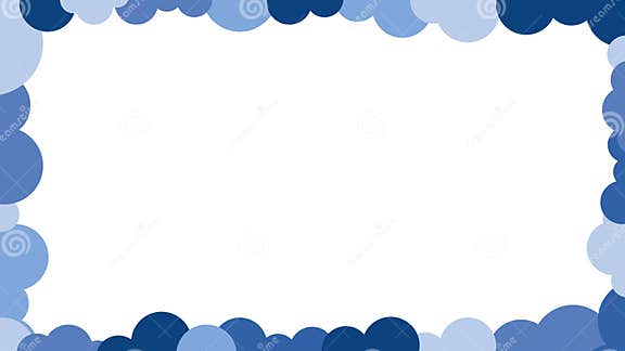 Blue Clouds Border Design Picture Frame Outline Vector Stock Vector ...