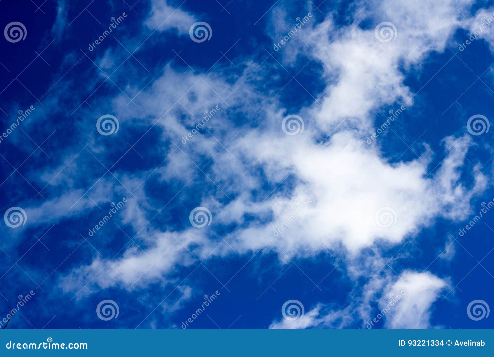 Blue clouds sky stock photo. Image of cloudscape, azure - 93221334