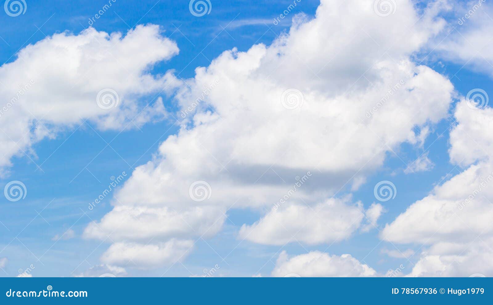 Blue clouds sky in daytime stock photo. Image of background - 78567936