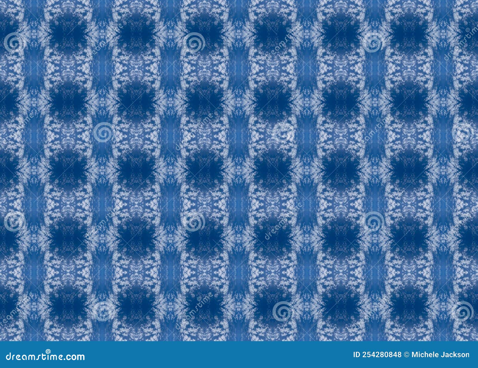 Blue Clouds Soft Seamless Repeat Pattern Illustration Stock ...