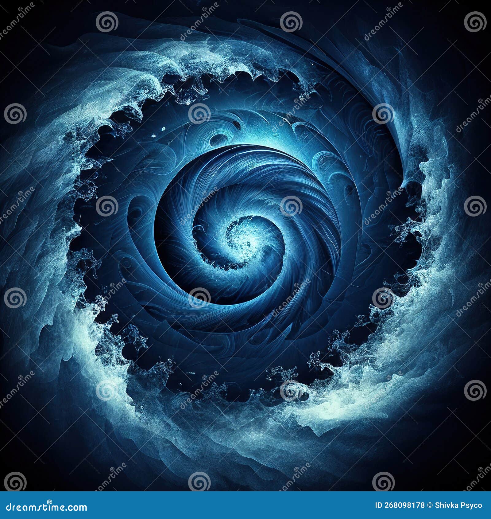 Blue Clouds Vortex Energy Background Stock Photo - Image of futuristic ...