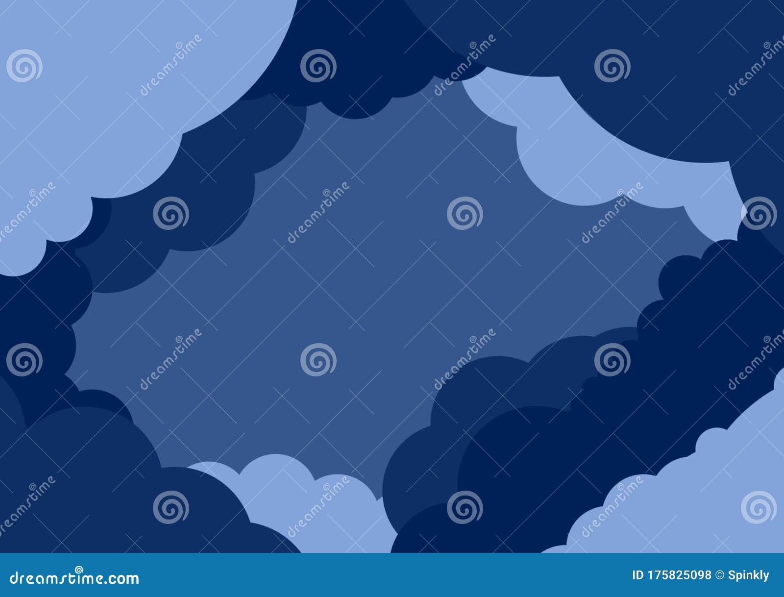 Blue Cloudy Illustrated Background for Designs Stock Illustration ...