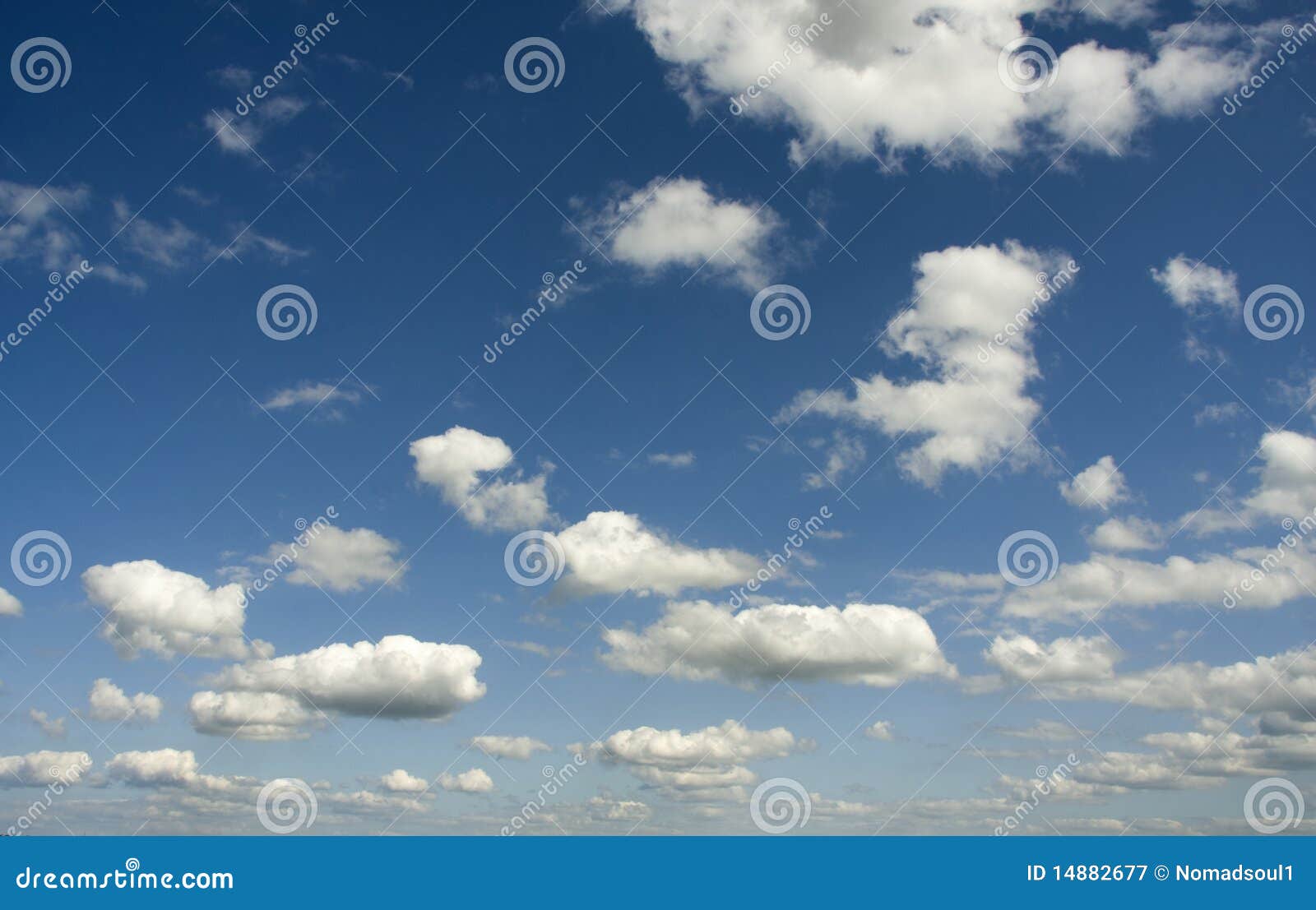 Blue cloudy sky stock image. Image of space, sunbeam - 14882677