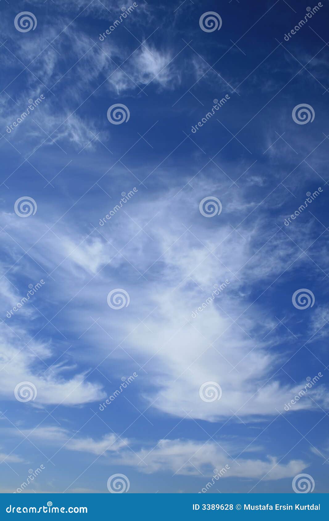 Blue cloudy sky stock photo. Image of background, earth - 3389628