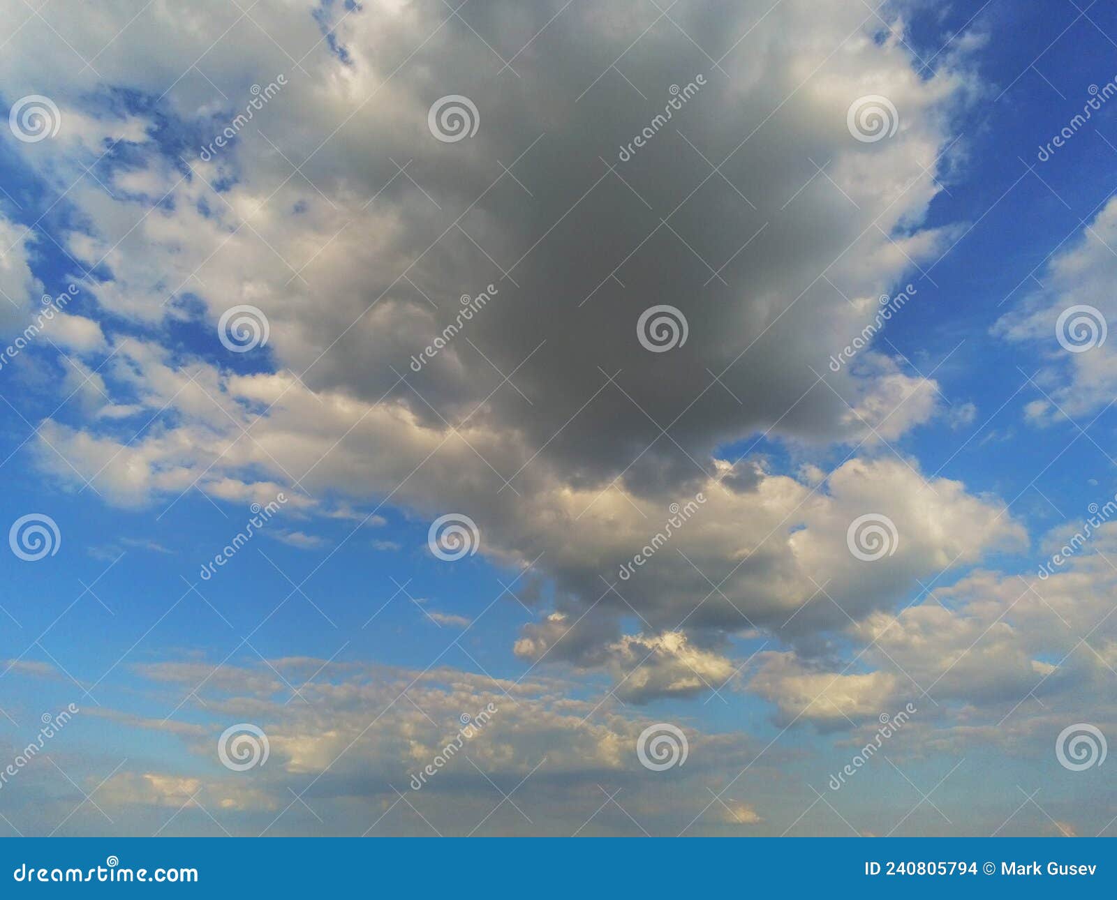 Blue Cloudy Sky. Abstract Nature Background Stock Photo - Image of ...
