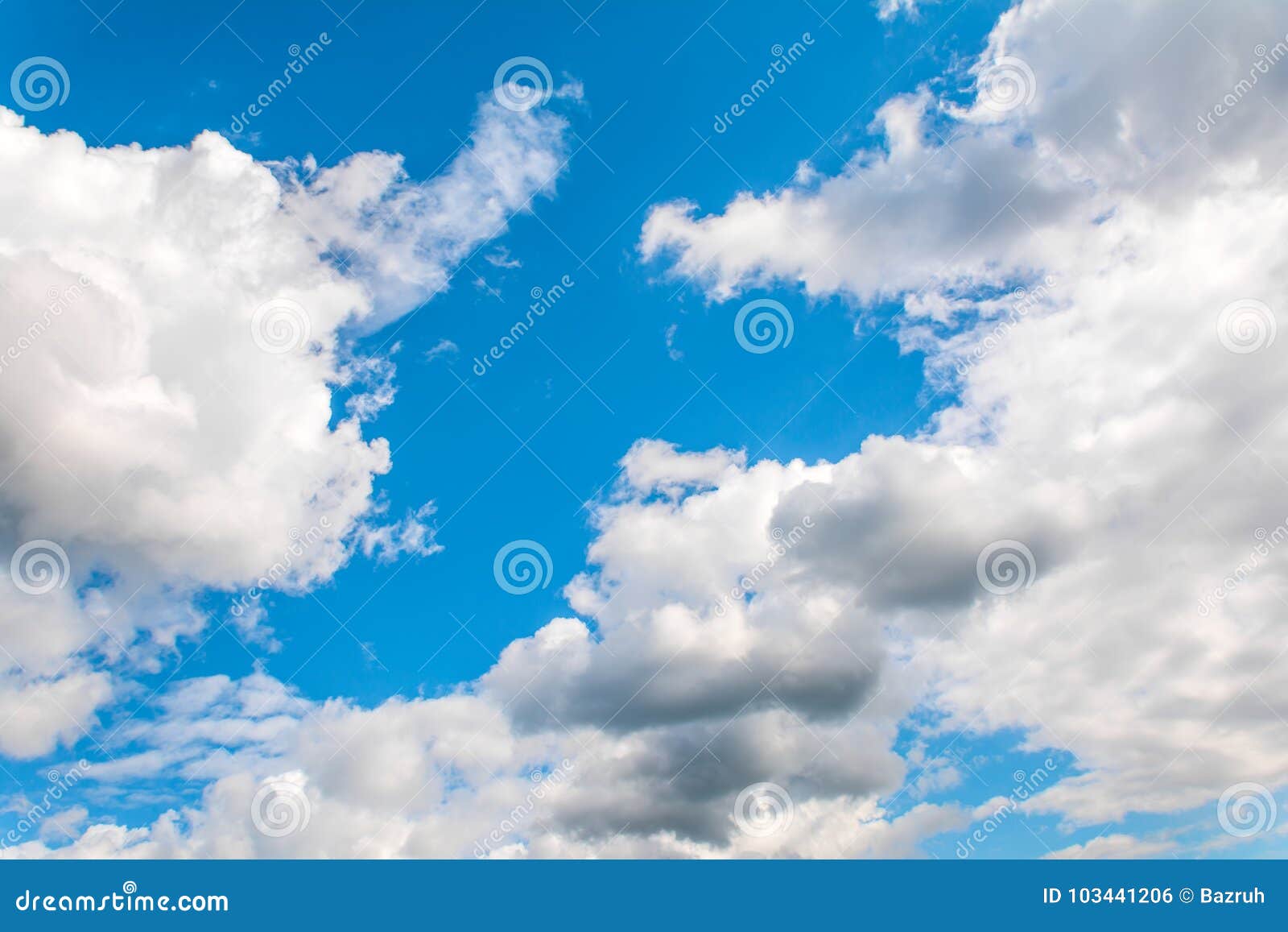 Beautiful Clearing Clouds on a Blue Sky Stock Photo - Image of season ...