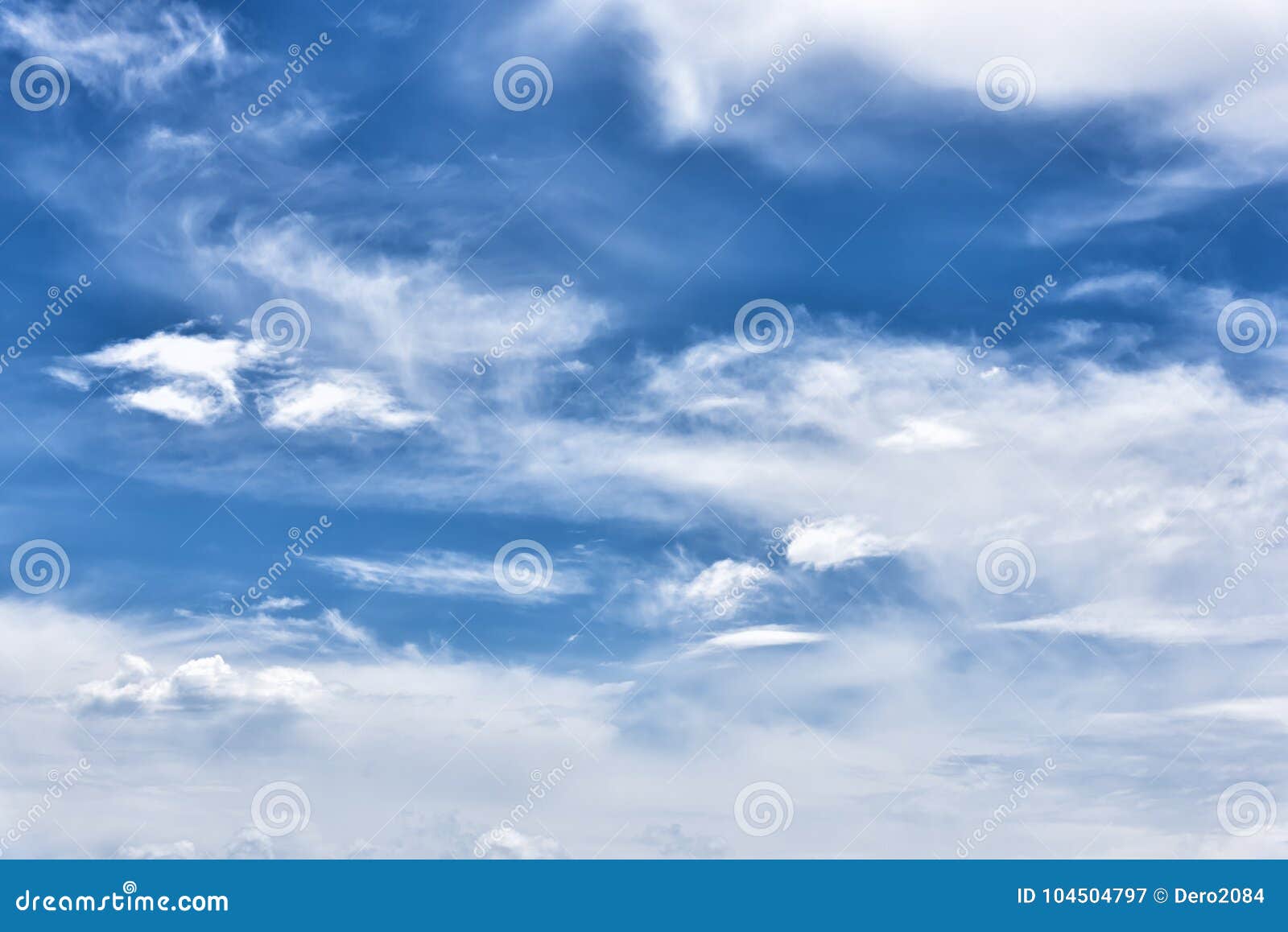 Blue Cloudy Sky, Sky Background with Place for Text Stock Image - Image ...