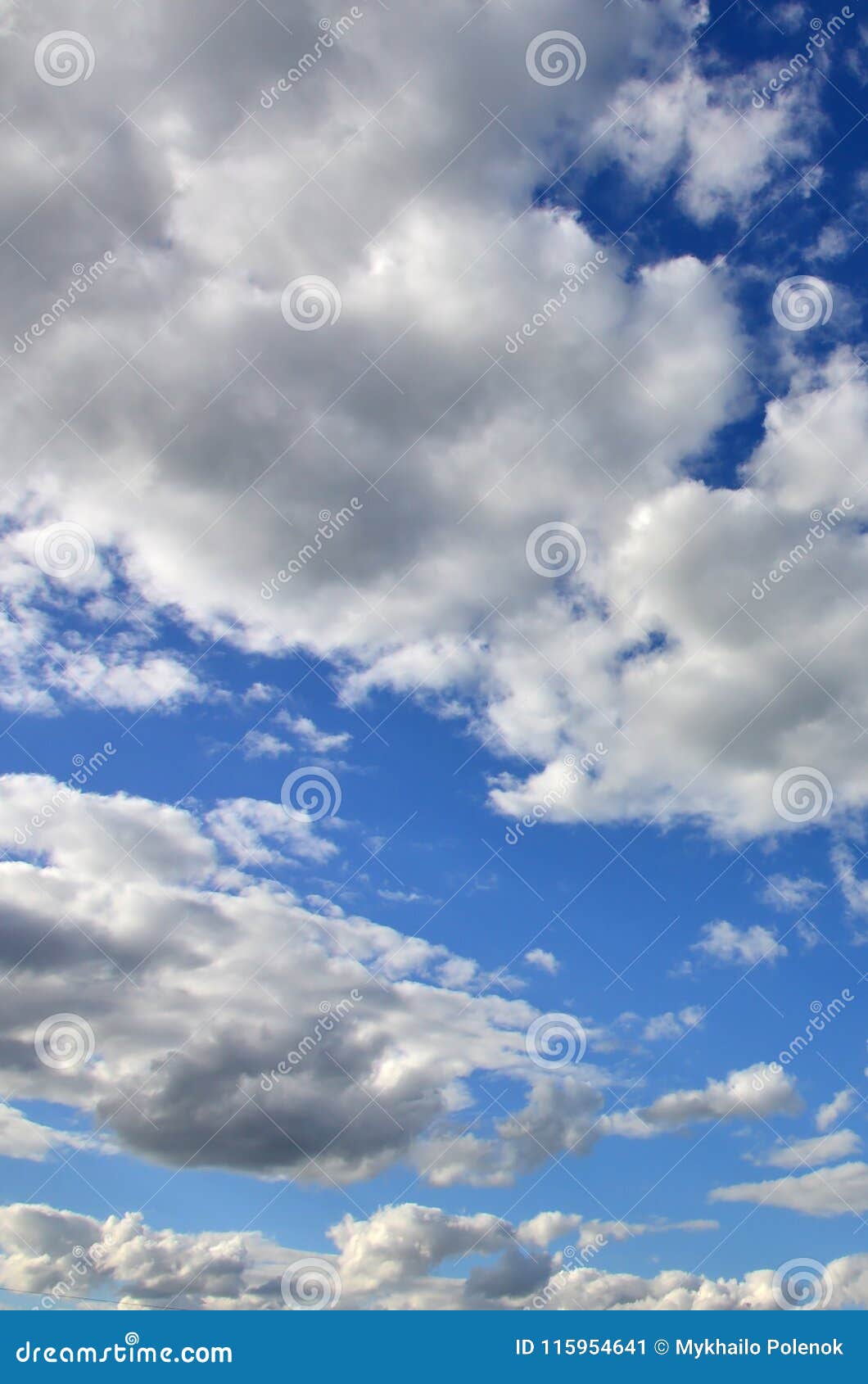 A Blue Cloudy Sky with Many Small Clouds Blocking the Su Stock Image ...