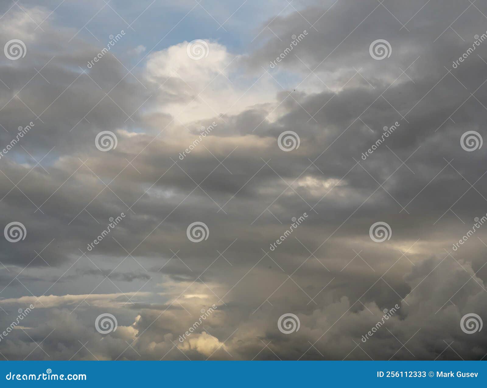 Blue Cloudy Sky. Nature Background for Design and Sky Replacement Stock Image - Image of cloud ...