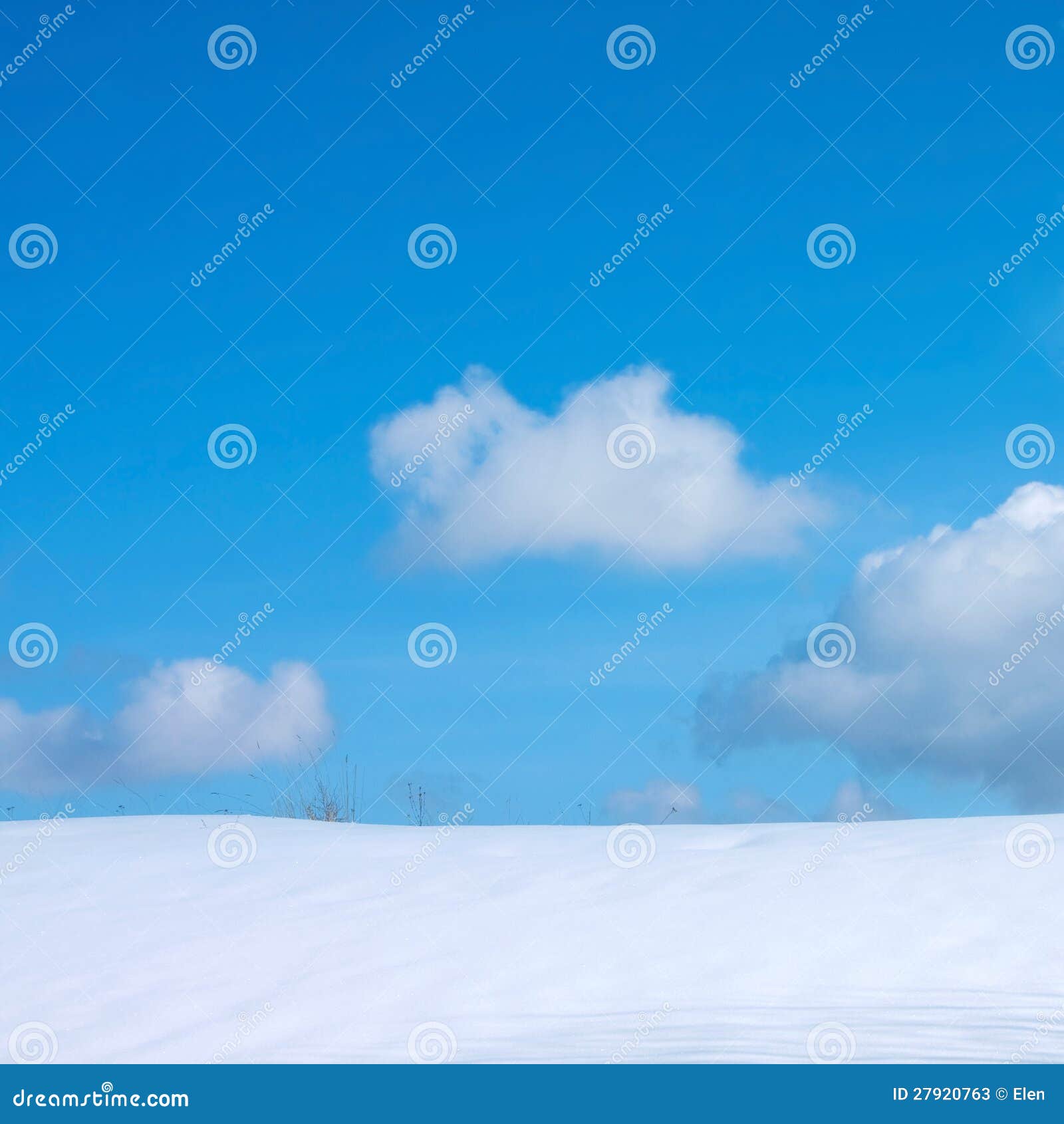 Blue cloudy sky and snow stock image. Image of freeze - 27920763