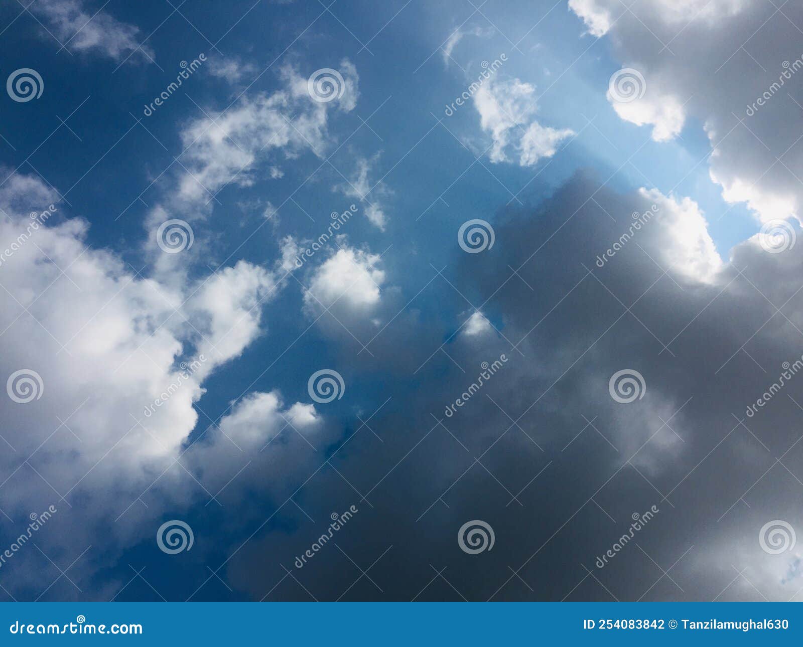 Blue Cloudy Sky Texture Background Stock Photo - Image of background ...
