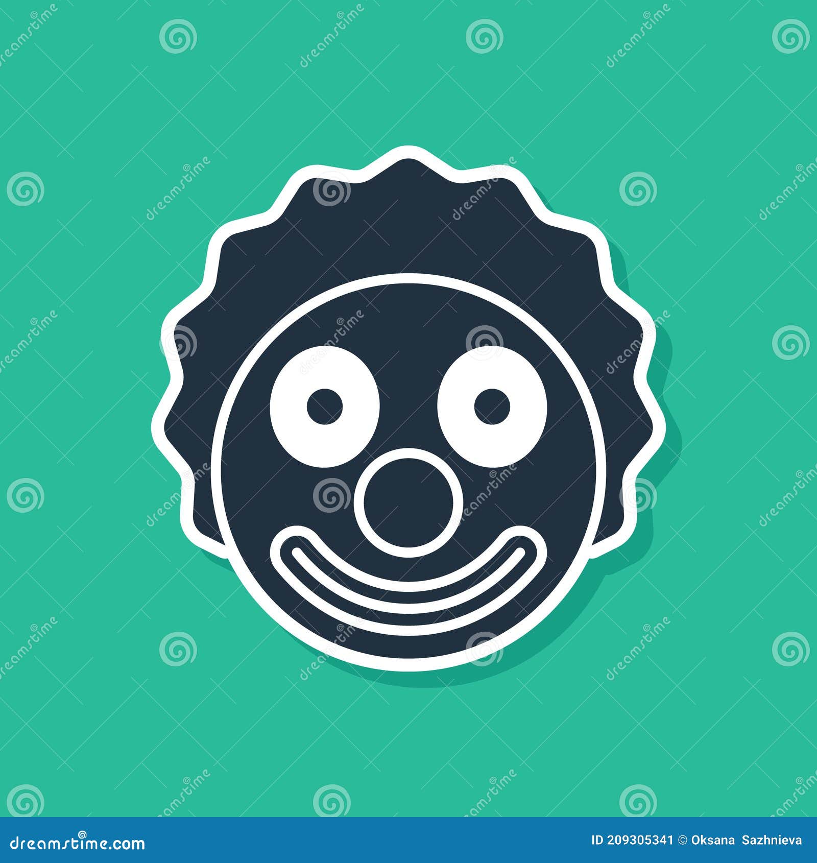 Blue Clown Elips Background. Simple Background Design With Natural Blue ...