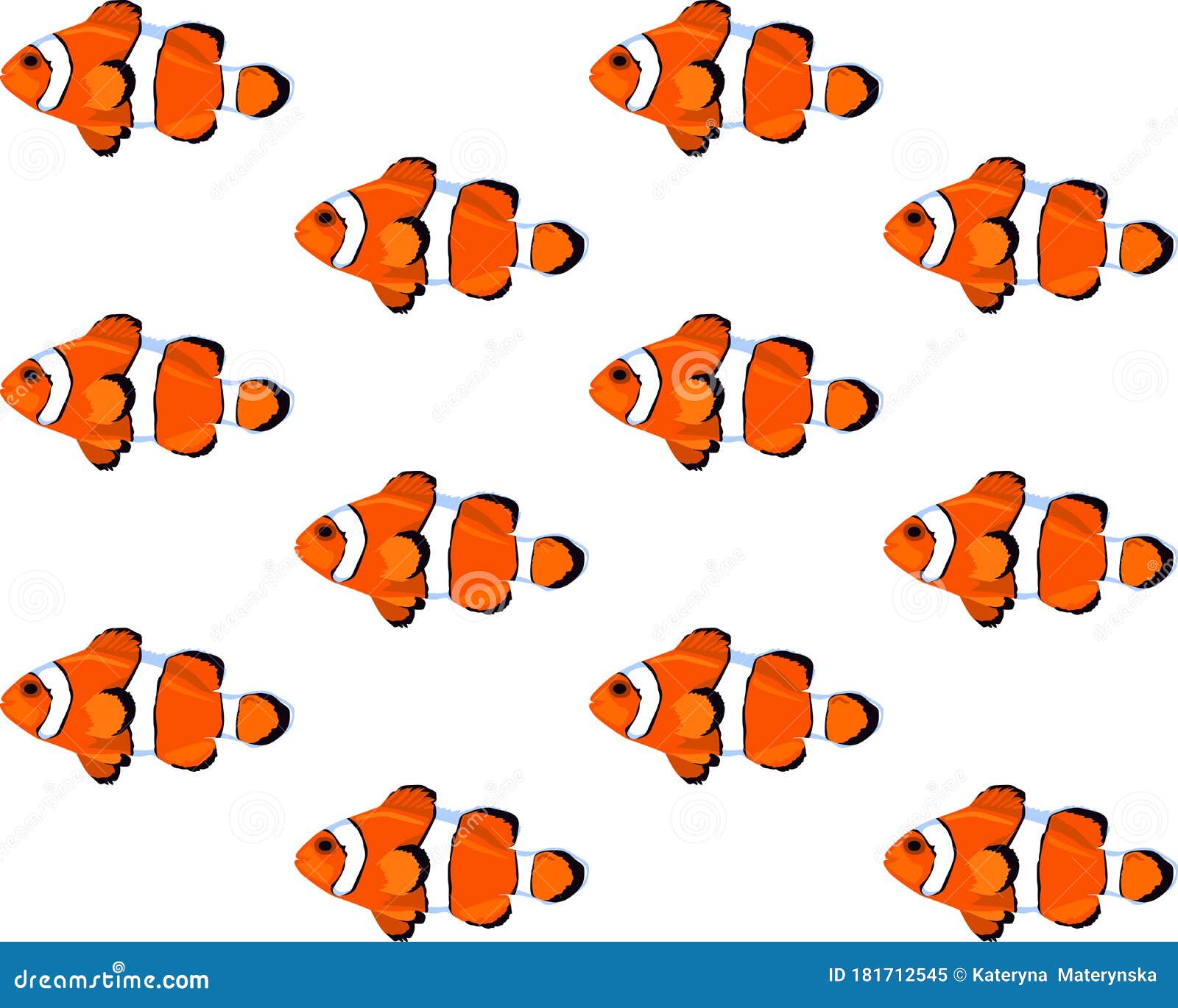Clownfish Drawing With Ink On White Background, Vector Drawing I Stock ...