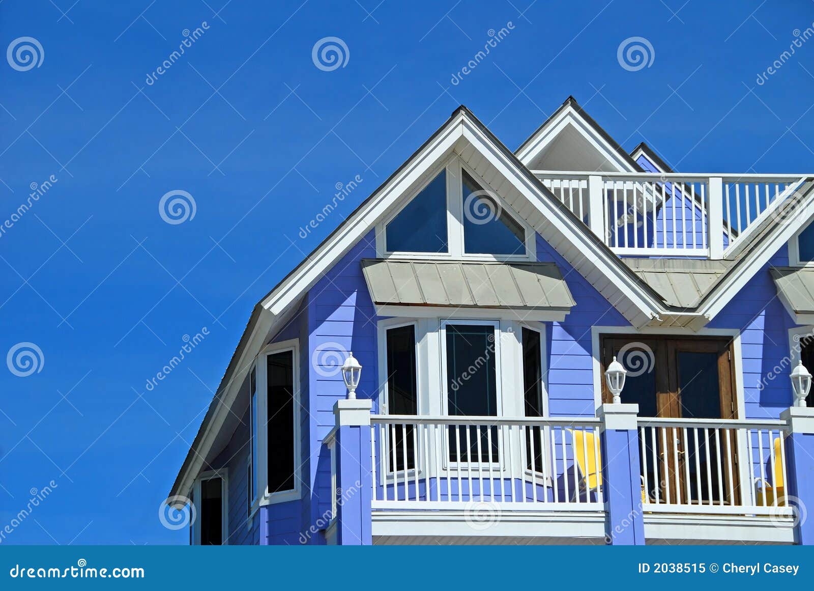Blue Coastal Home stock image. Image of blue, weekend - 2038515