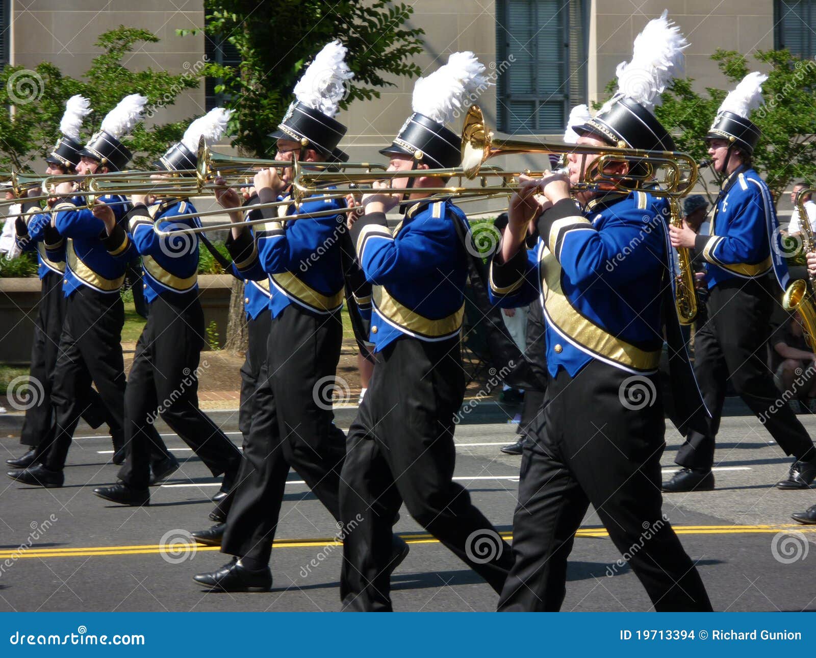 Blue Coated Marching Band editorial stock image. Image of memorial ...