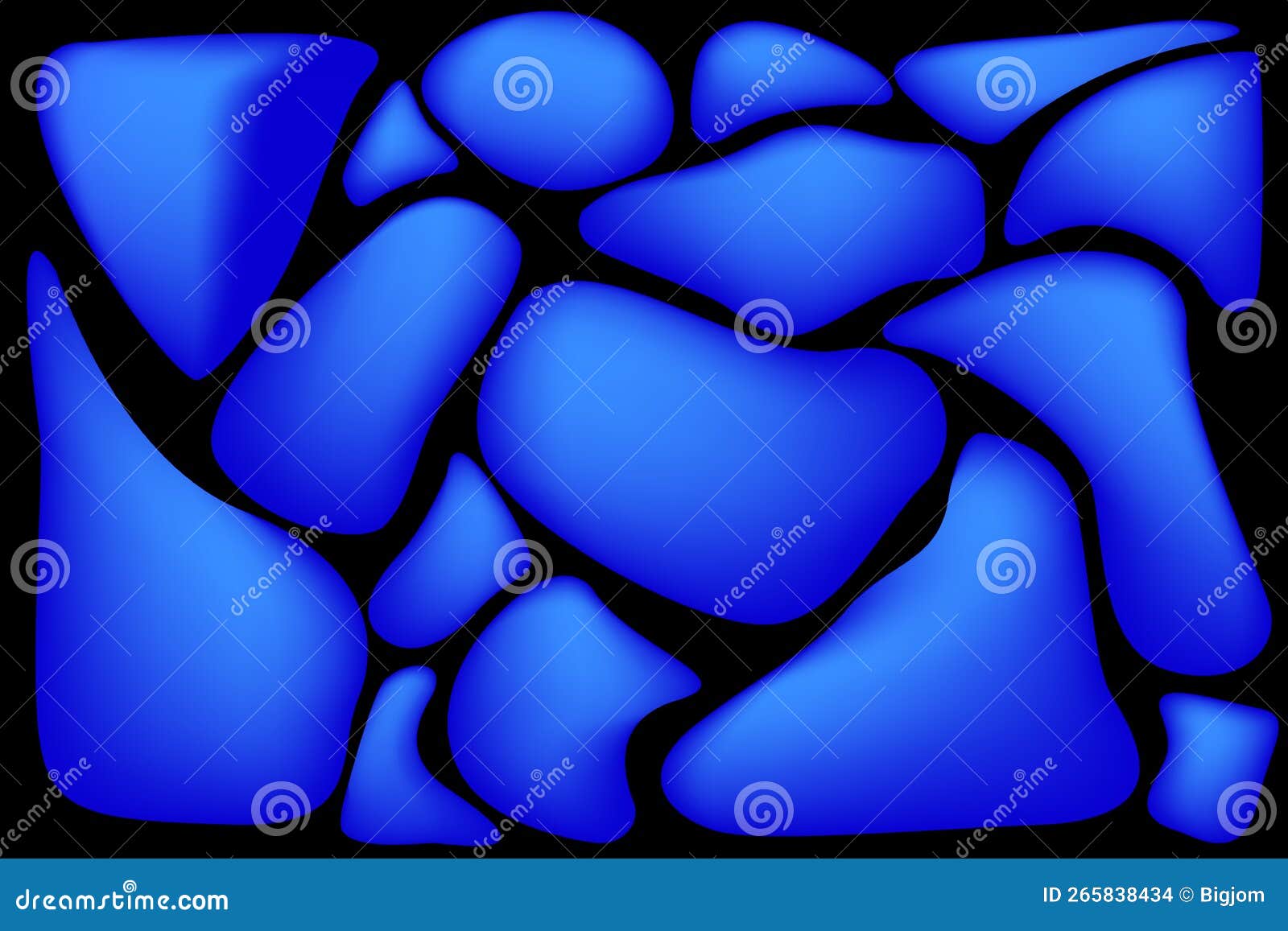 Blue Cobblestone Background. Graphic Design of an Abstract Stock ...