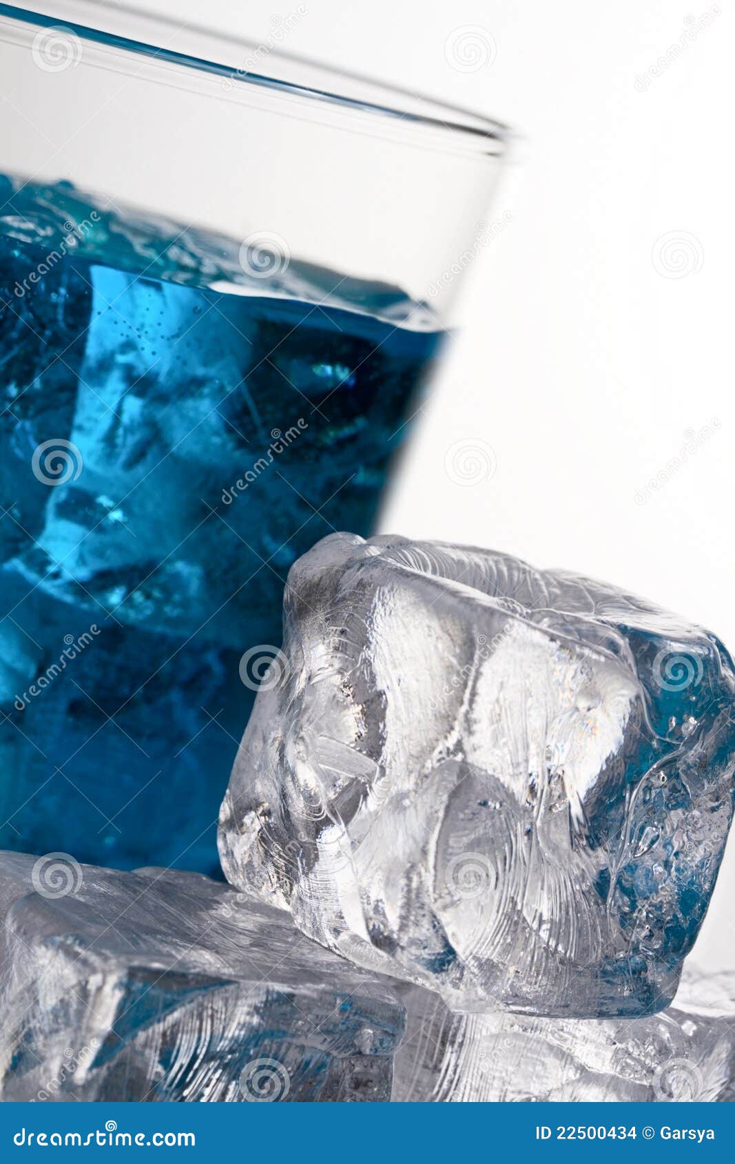 Blue cocktail stock photo. Image of cube, full, clean - 22500434
