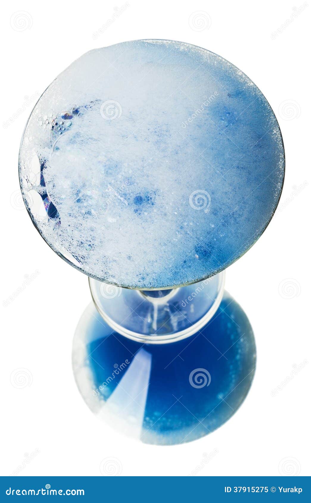 Blue cocktail in a glass stock image. Image of martini - 37915275
