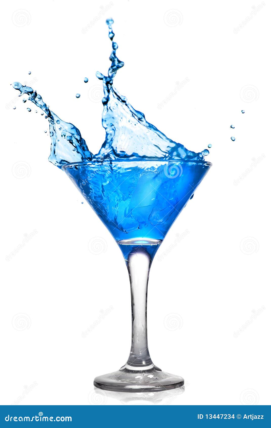 Blue cocktail with splash stock photo. Image of celebration - 13447234