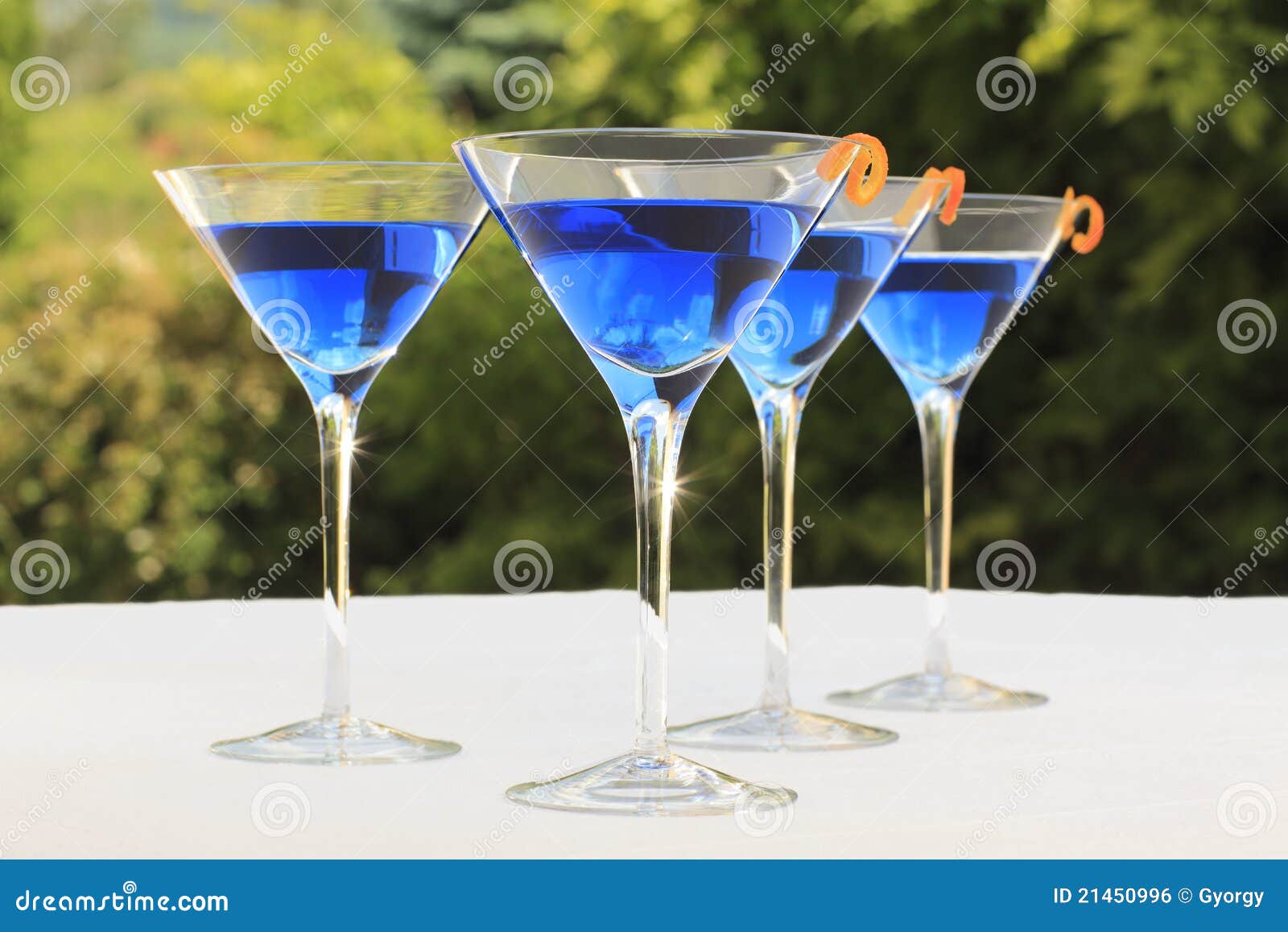 Blue cocktails stock photo. Image of vermouth, table - 21450996
