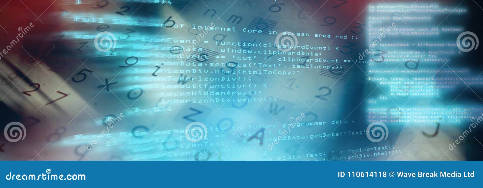 Blue code stock illustration. Illustration of words - 110614118