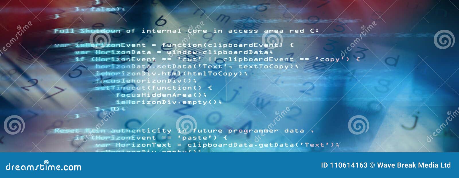 Blue code stock illustration. Illustration of code, dark - 110614163