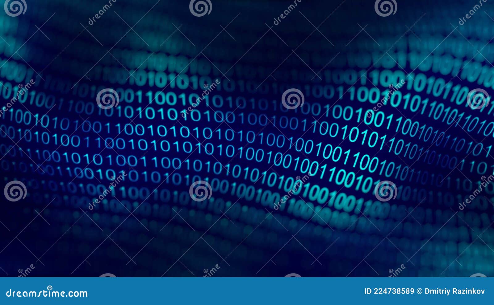 Blue Code Wave Background for Business Concept. Data Binary Code Network Stock Video - Video of ...