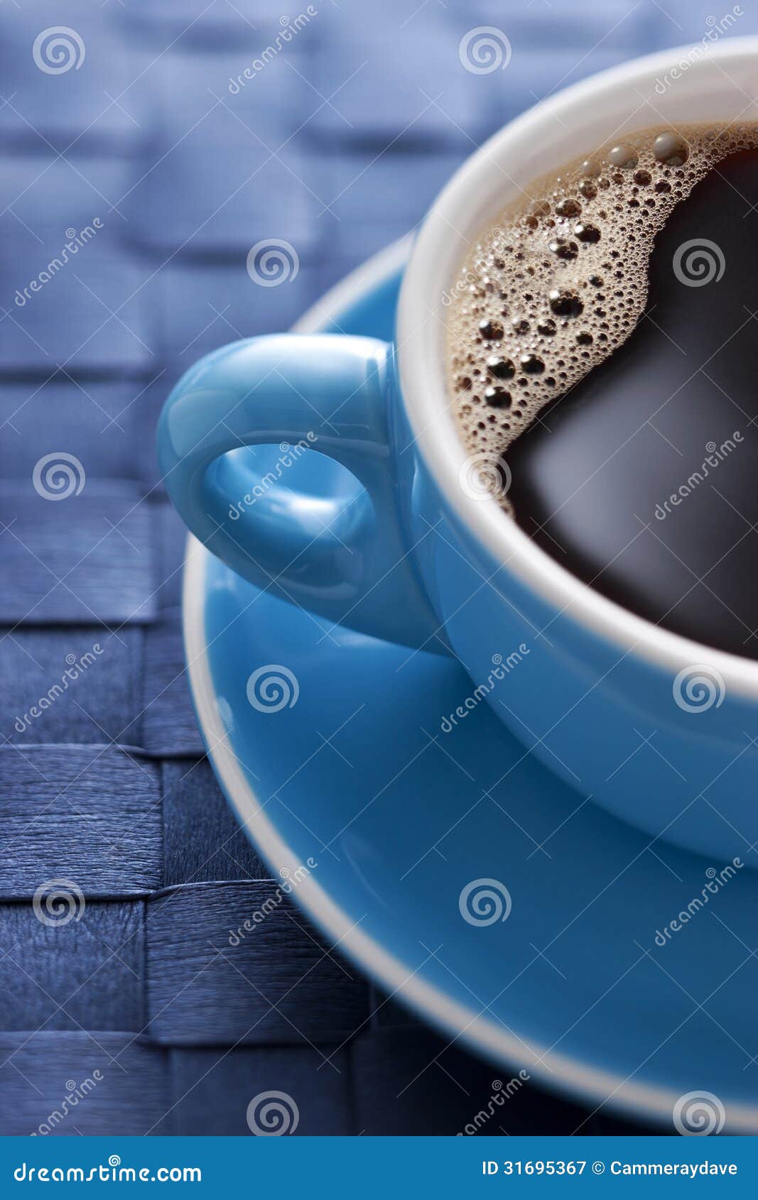 Blue Coffee Cup stock image. Image of object, blue, brown - 31695367