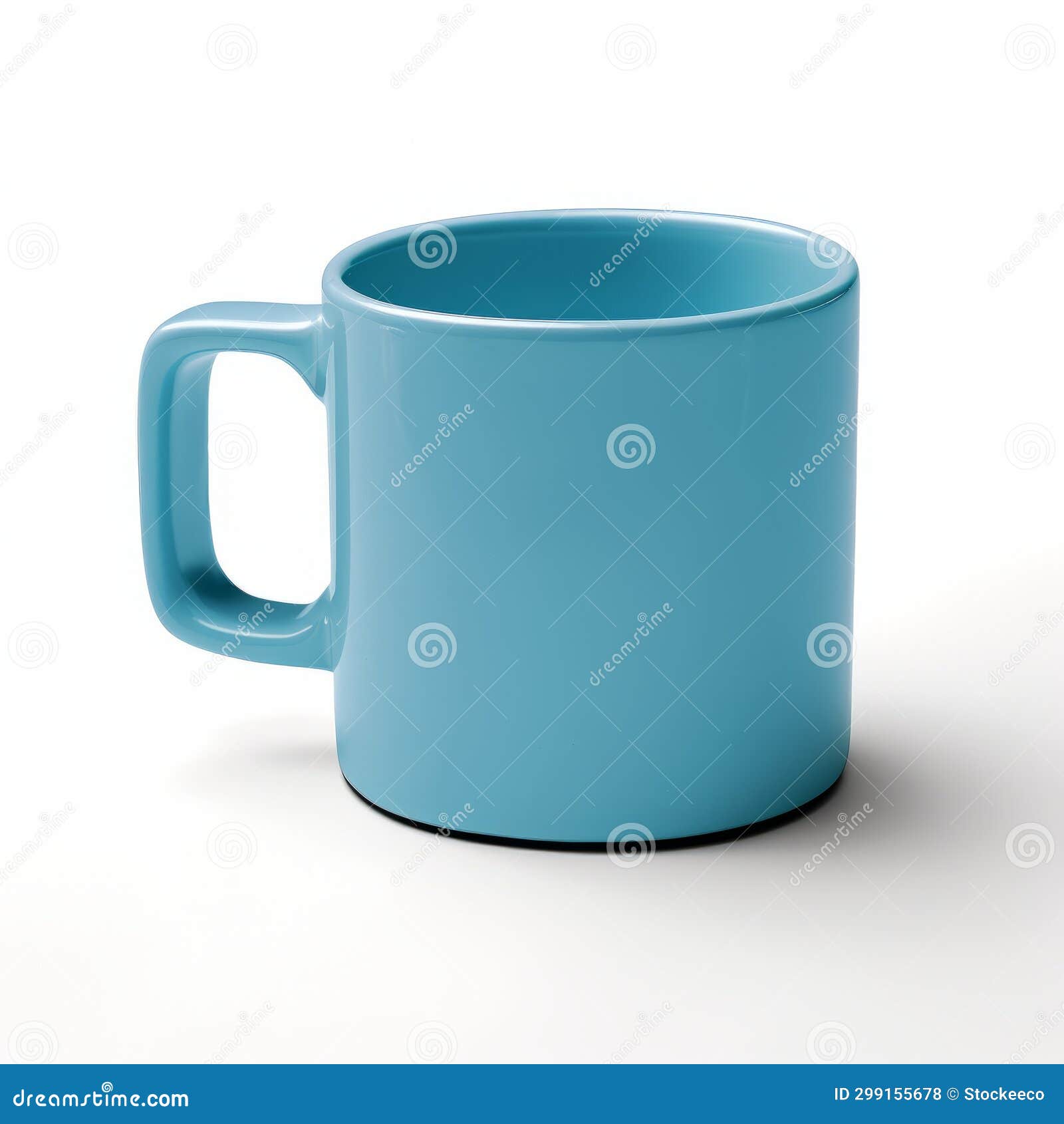 Sky Blue Coffee Mug: Minimalistic Design with Bauhaus Functional Style ...