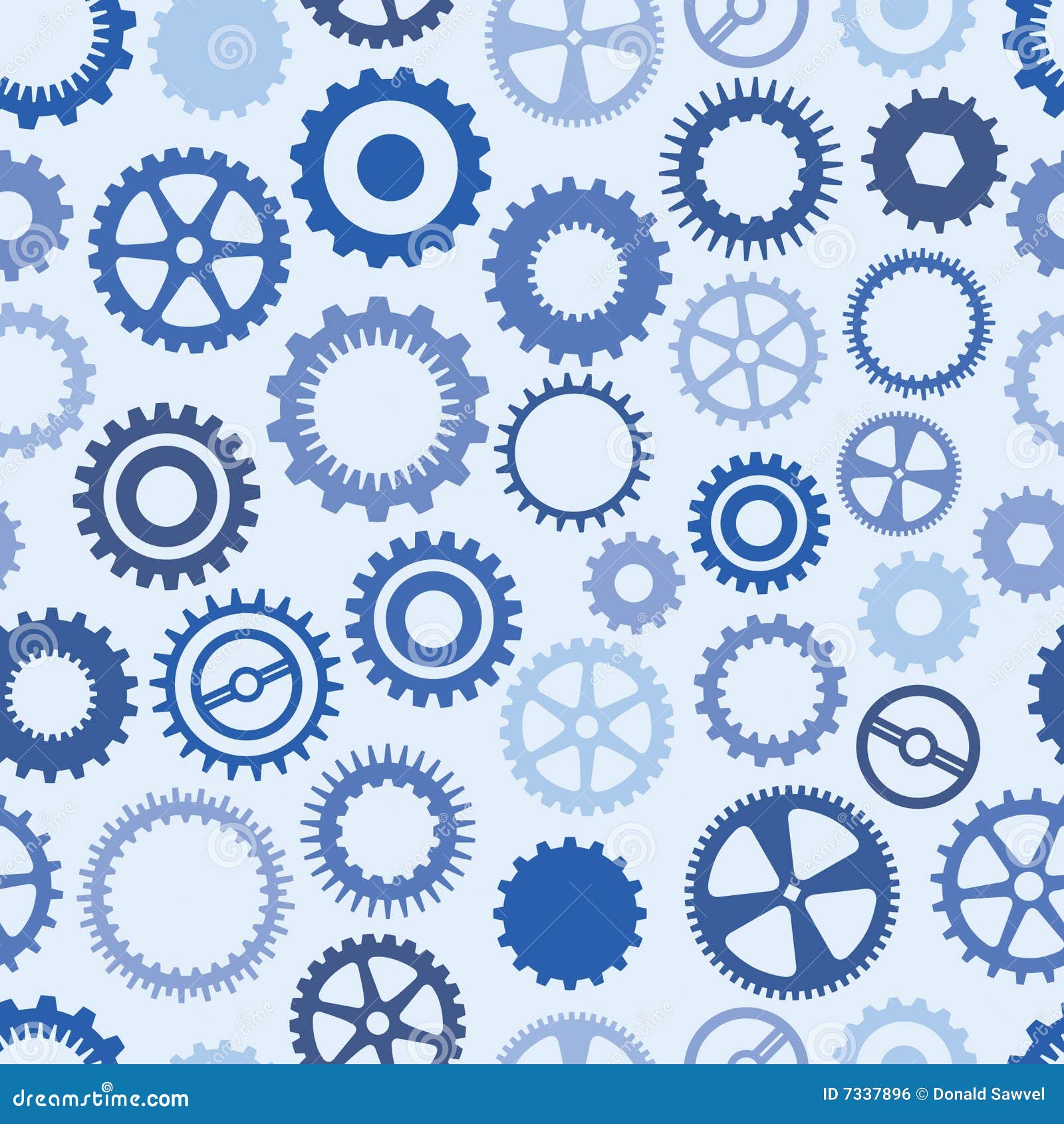 Blue Cog Background stock vector. Illustration of wheel - 7337896