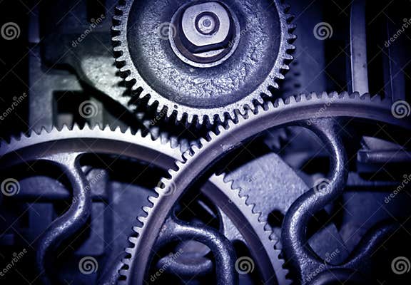 Blue cogs stock photo. Image of motion, team, design - 12212224