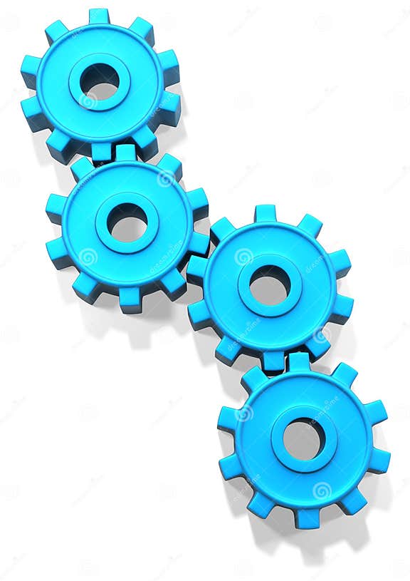 Blue Cogs stock illustration. Illustration of isolated - 26571022