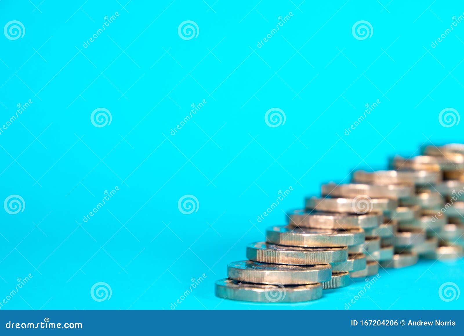 Blue Coin Stack stock photo. Image of invest, gold, benefit - 167204206