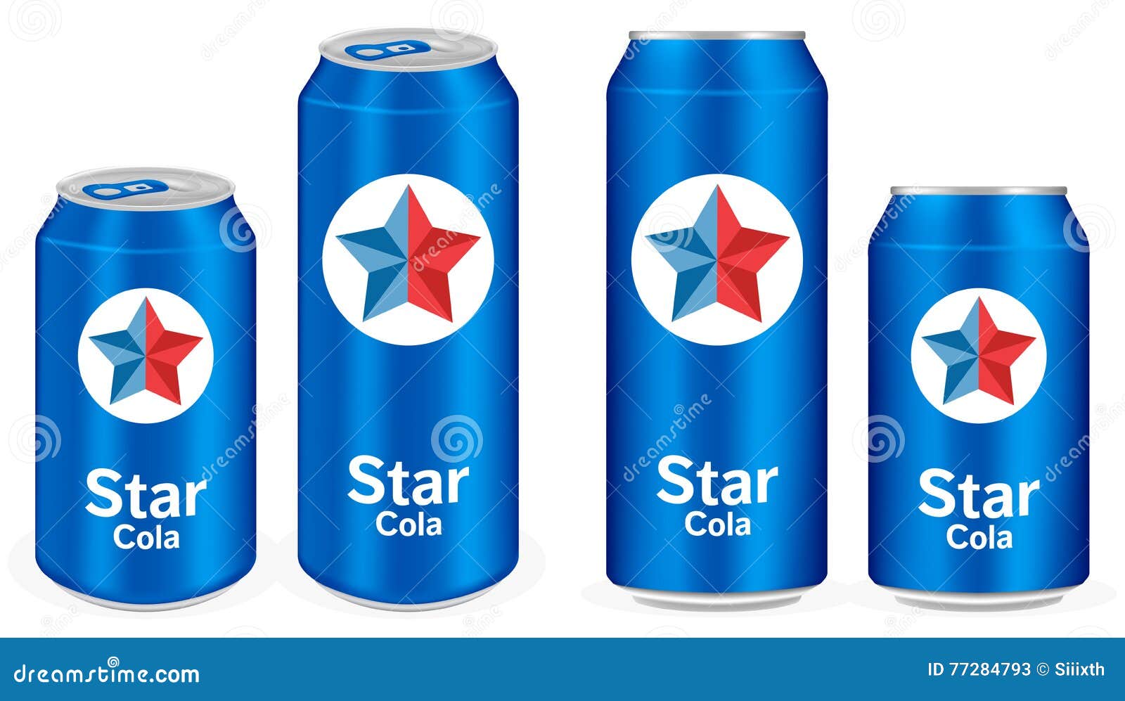 Blue Cola Aluminium Soft Drink Cans Vector Stock Vector - Illustration ...