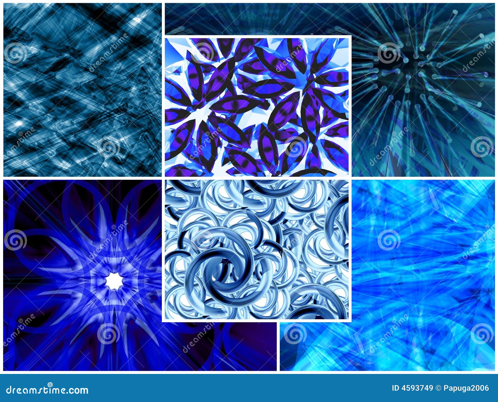 Blue Collage Pattern For Backgrounds Royalty-Free Stock Photo ...