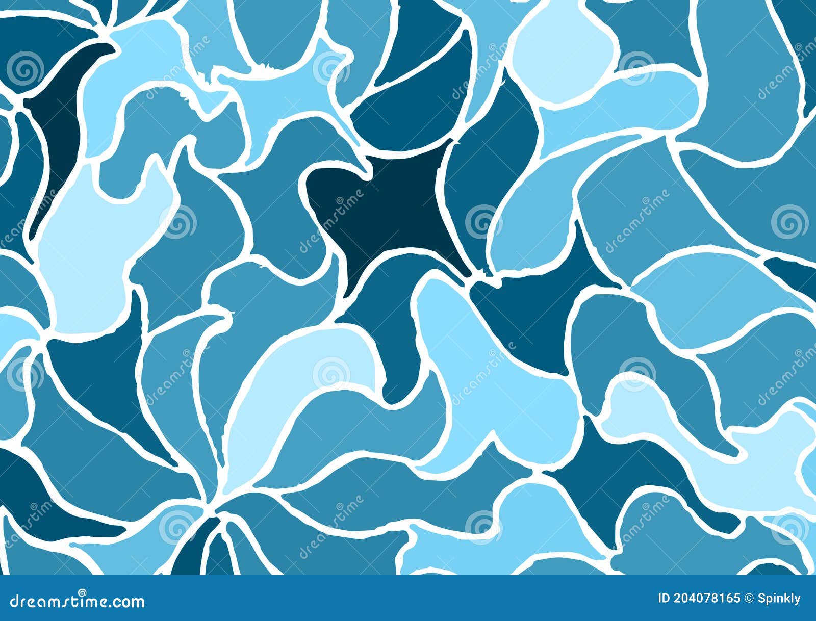 Blue Collage Pattern for Backgrounds Stock Illustration - Illustration ...