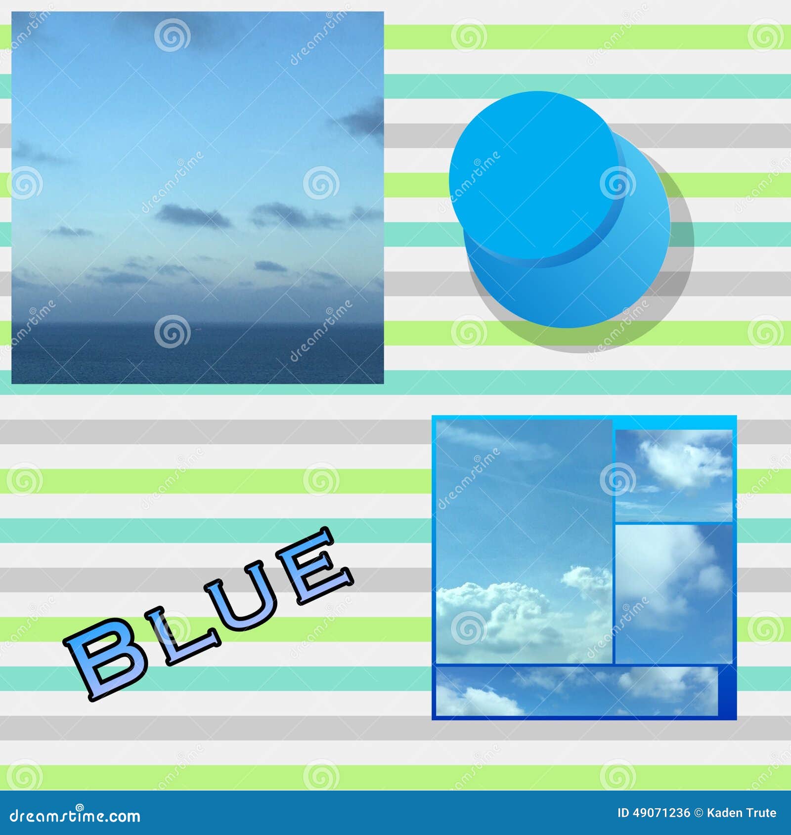 Blue Collage stock illustration. Illustration of blue - 49071236