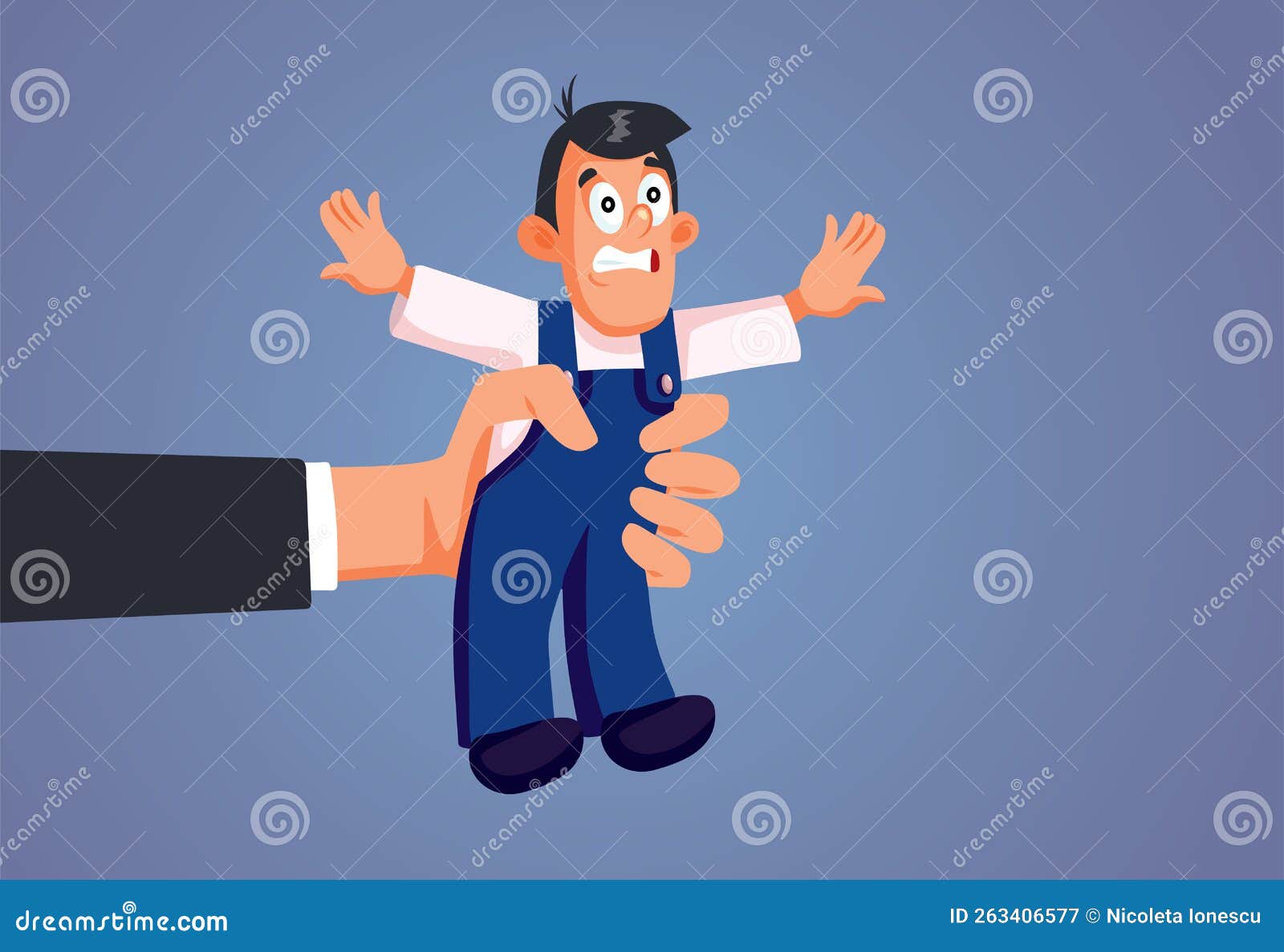 Worker Exploitation by Demanding Boss Vector Business Illustration ...