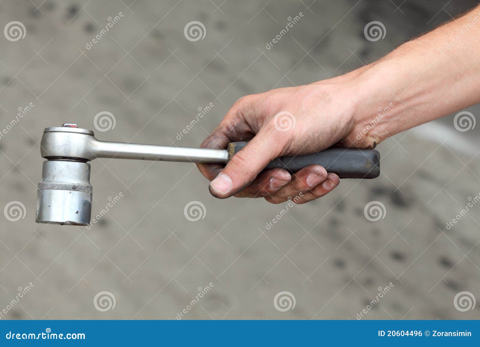 Blue collar with tool stock photo. Image of hand, chromium - 20604496